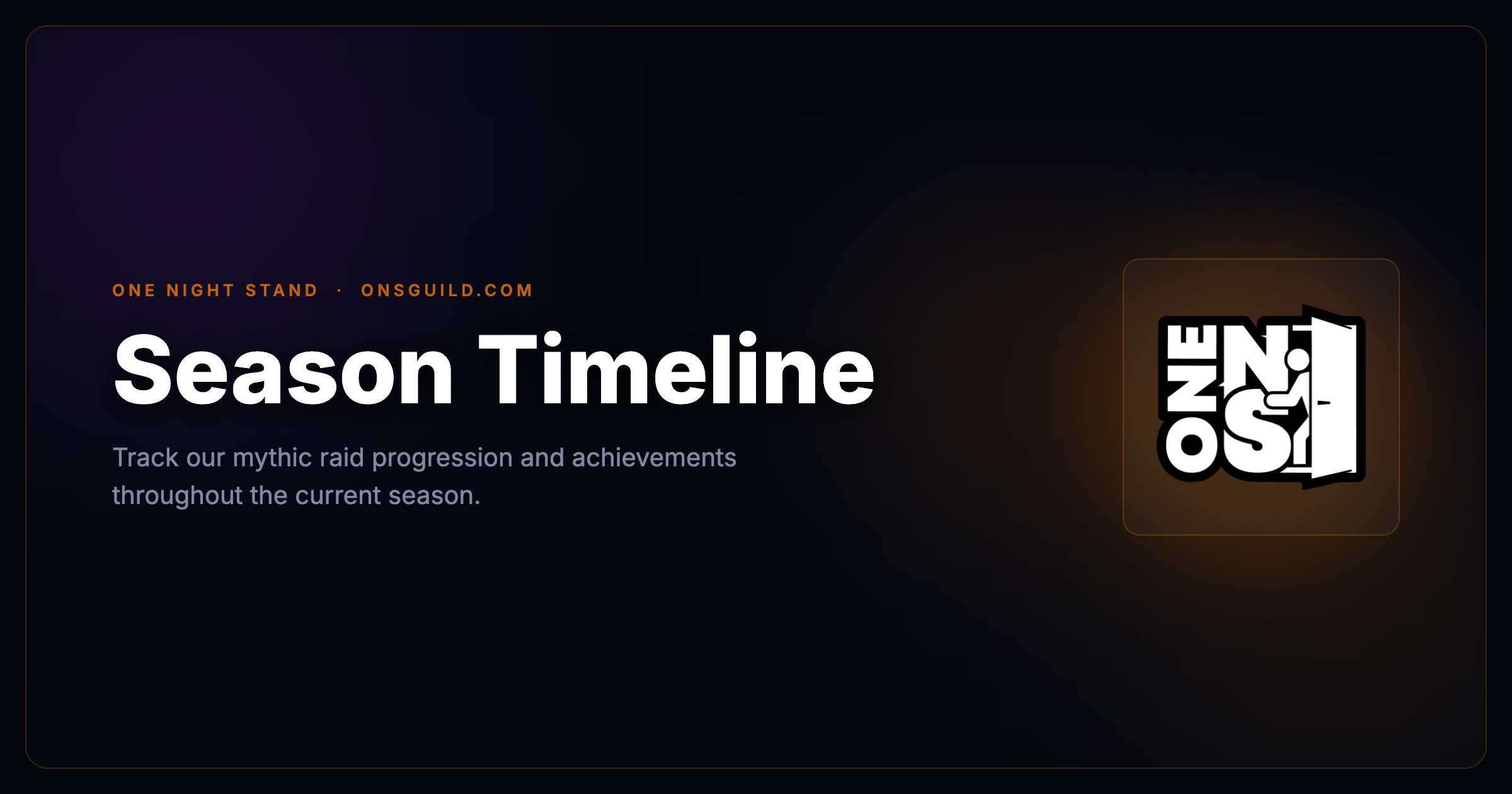 Season Timeline - One Night Stand